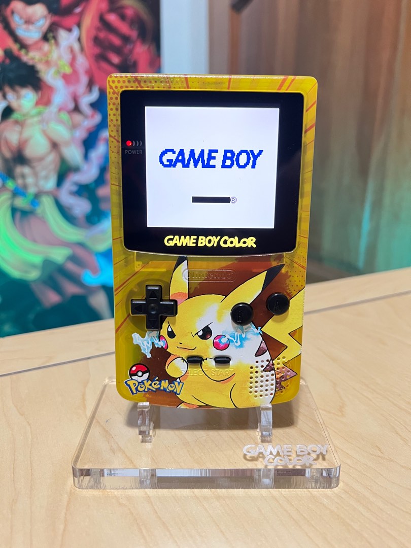 Laminated Ips screen modded Gameboy Colour Pikachu UV shell, Video ...