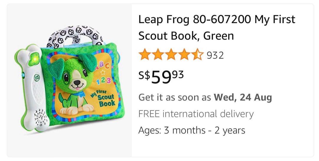 Leapfrog my first scout book BNIB, Babies & Kids, Infant Playtime on ...