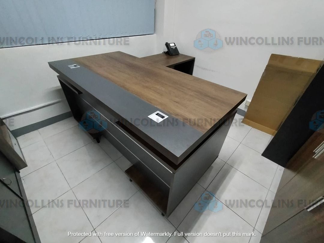 L-Shape executive Table, Office Table, Furniture & Home Living ...