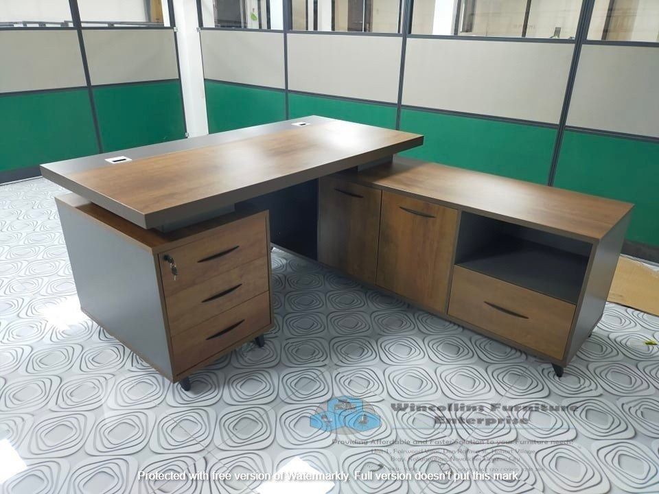 L-Shape executive Table, Office Table, Furniture & Home Living ...