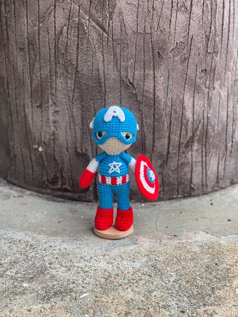 Marvel Captain America Plushie Crochet, Hobbies & Toys, Stationery ...