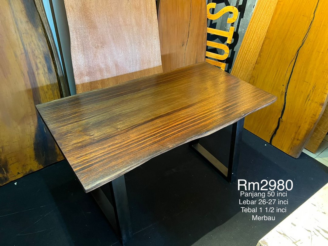 Merbau Slab, Furniture & Home Living, Furniture, Tables & Sets on Carousell