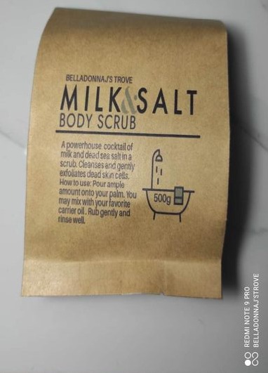 Milk and Salt Scrub 500g, Health & Nutrition, Health Supplements ...