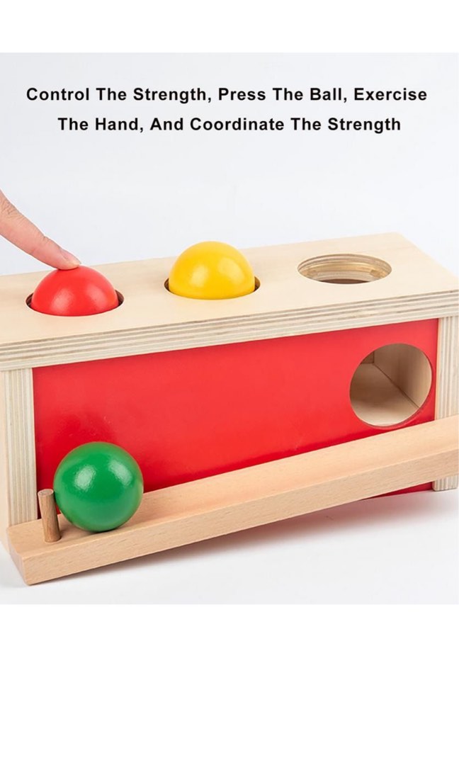 Montessori Object Permanence Box with three coloured balls, Babies ...