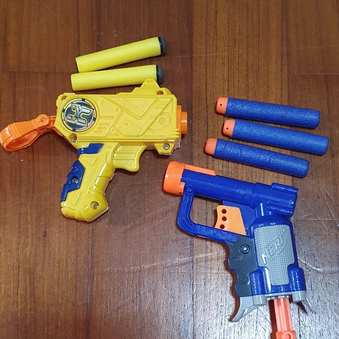 nerf gun n-strike jolt blaster and zuru xshot micro toy gun, Hobbies ...