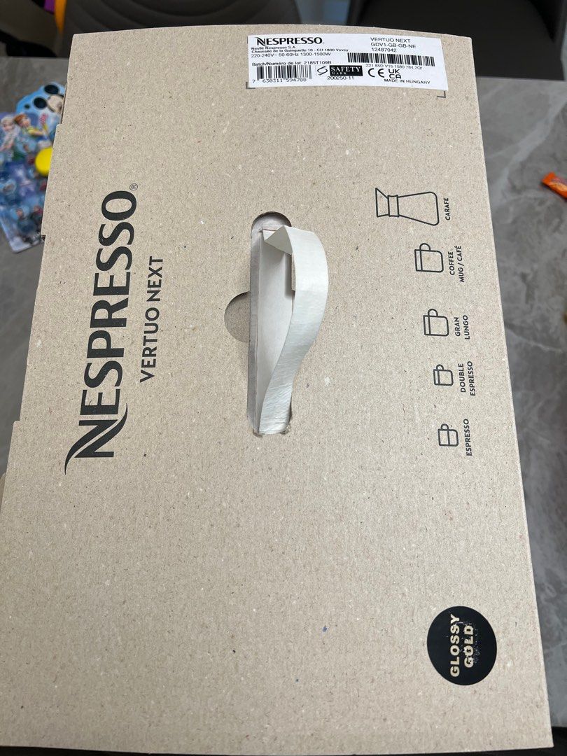 Nespresso Vertuo Next in Glossy Gold, TV & Home Appliances, Kitchen ...