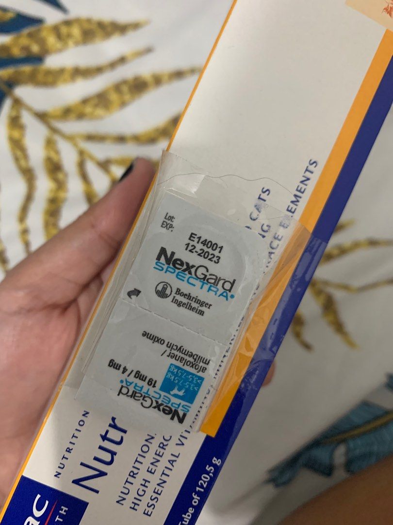 Nexgard Spectra 1 Tablet WITH STICKER, Pet Supplies, Pet Food on Carousell