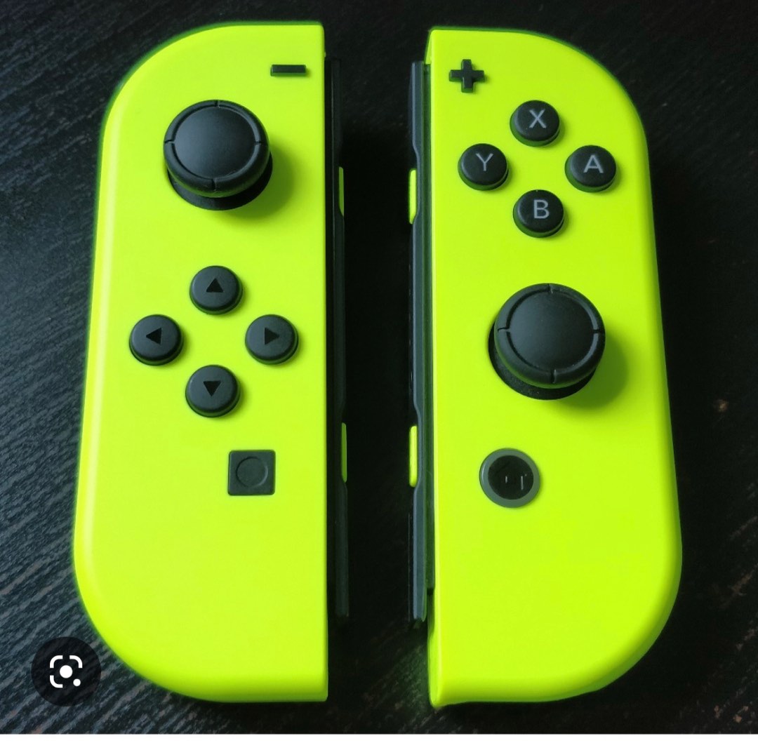 Original Nintendo Switch Joycon neon yellow, Video Gaming, Gaming ...