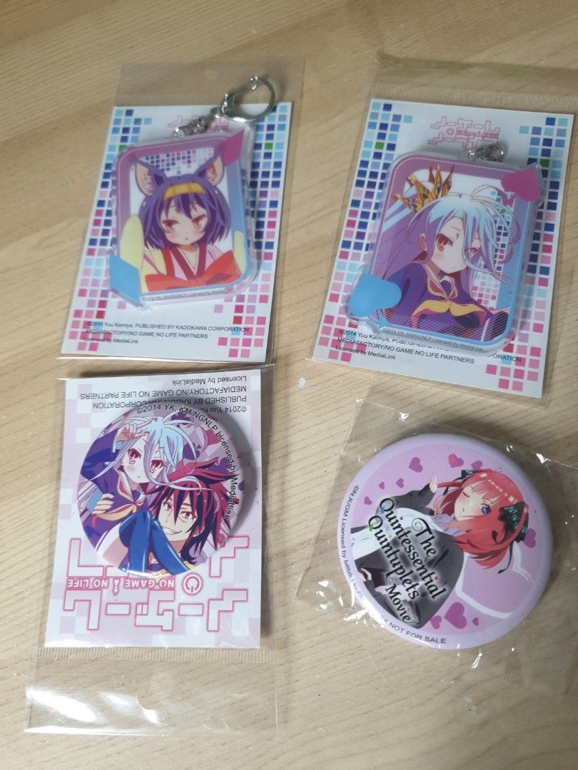 No game no life NGNL quintessential quintuplets movie limited keychains ...