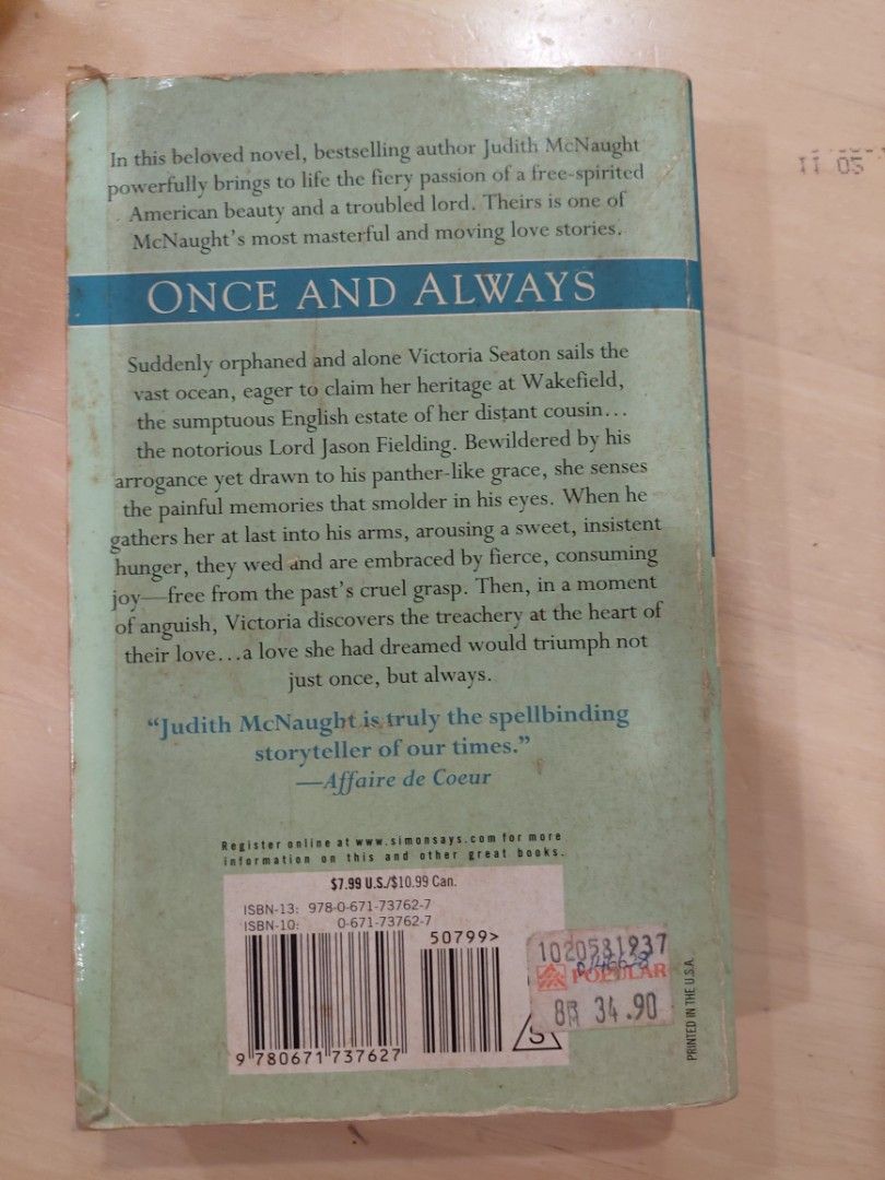 Once and always by Judith McNaught, Hobbies & Toys, Books & Magazines ...