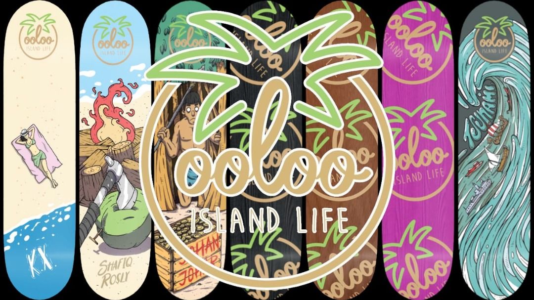 Ooloo Island Life skateboard FULL Complete, Sports Equipment, Sports ...