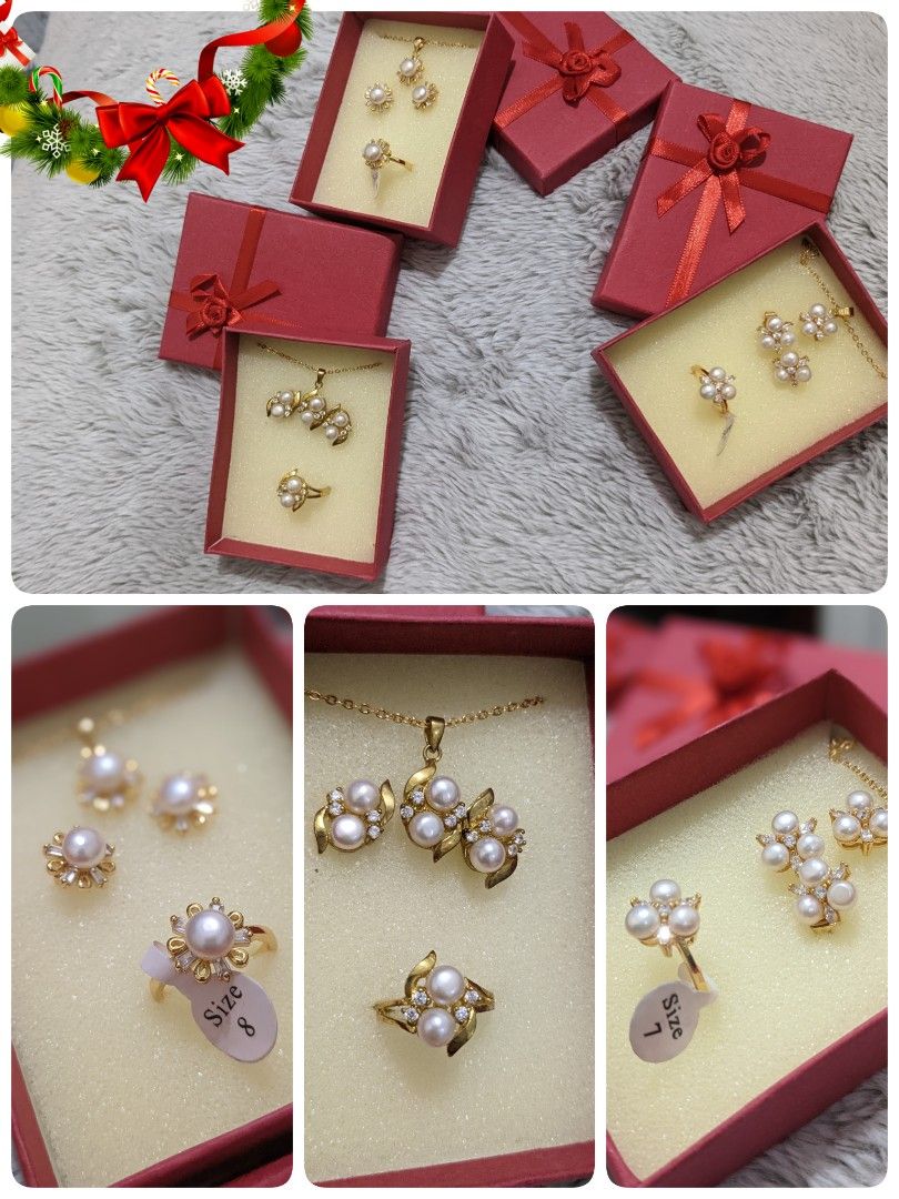 Palawan freshwater pearl jewelry set, Women's Fashion, Jewelry ...