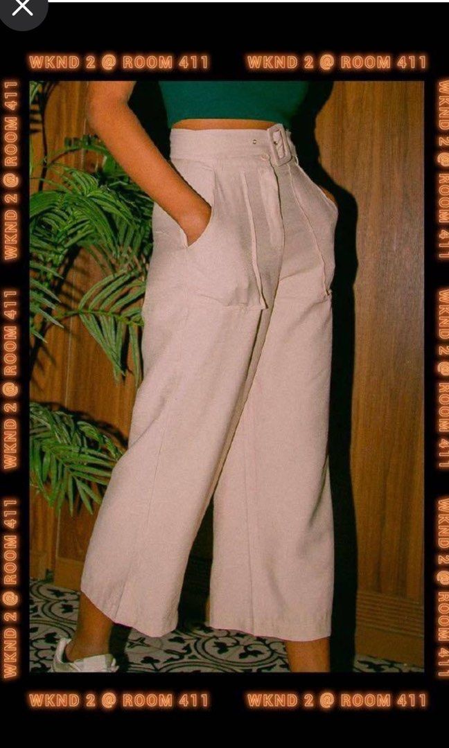 Parallel pants in oyster beige, Women's Fashion, Bottoms, Other Bottoms ...