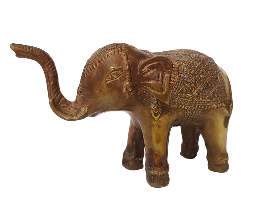 Patung Gajah Kuningan Emas Gold Vintage Lawas, Antik, Pajangan di Carousell