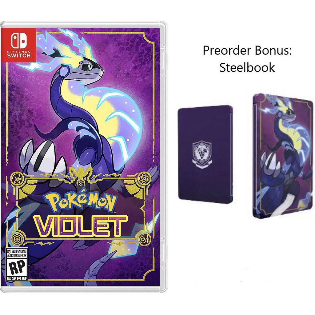 Pokemon Scarlet and Violet with Pre order Bonus Steelbook on Nintendo ...