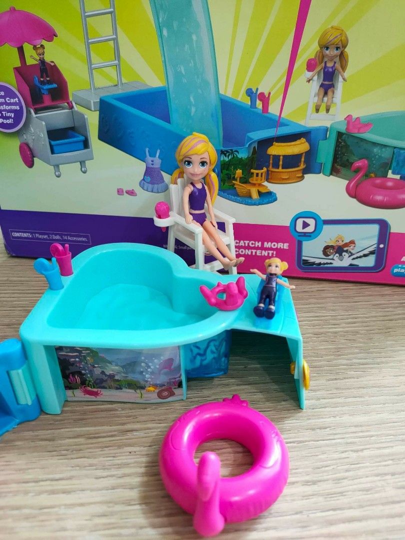 Polly pocket splashtastic pool, Hobbies & Toys, Toys & Games on Carousell