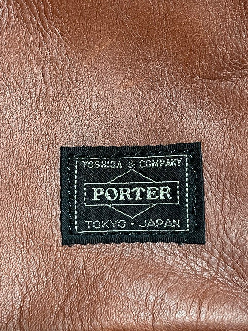 Porter Yoshida & Co Luggage Label Cognac Leather Backpack, Women's ...