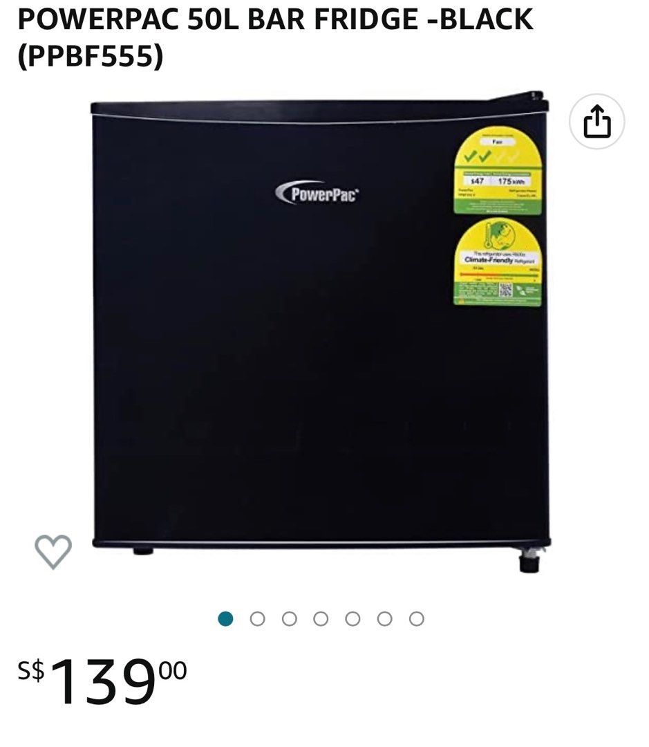Powerpac 50L Bar Fridge, TV & Home Appliances, Kitchen Appliances ...