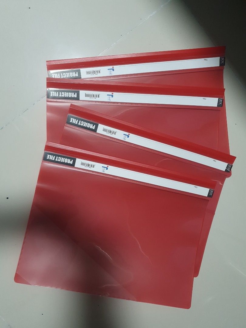 Red Plastic Files, Hobbies & Toys, Stationery & Craft, Stationery ...