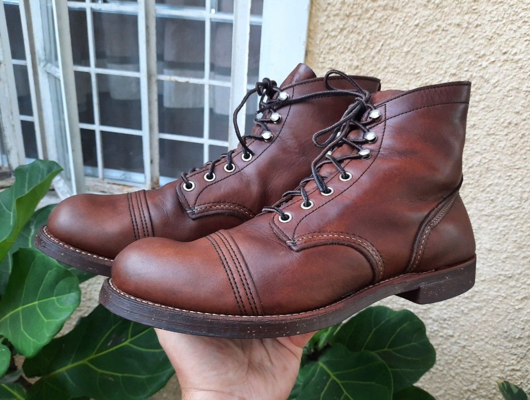 Red Wing Iron Ranger 8111 Amber Harness Leather Redwing, Men's Fashion ...