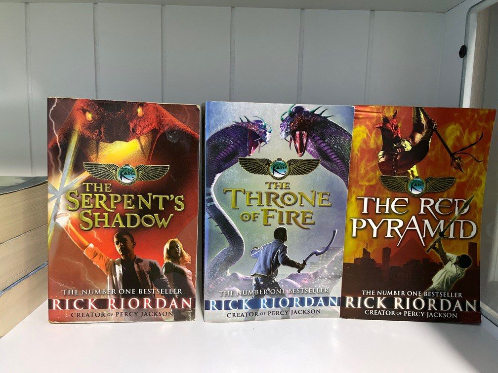 Rick Riordan The Red Pyramid, The Throne of Fire, The Serpent’s Shadow ...