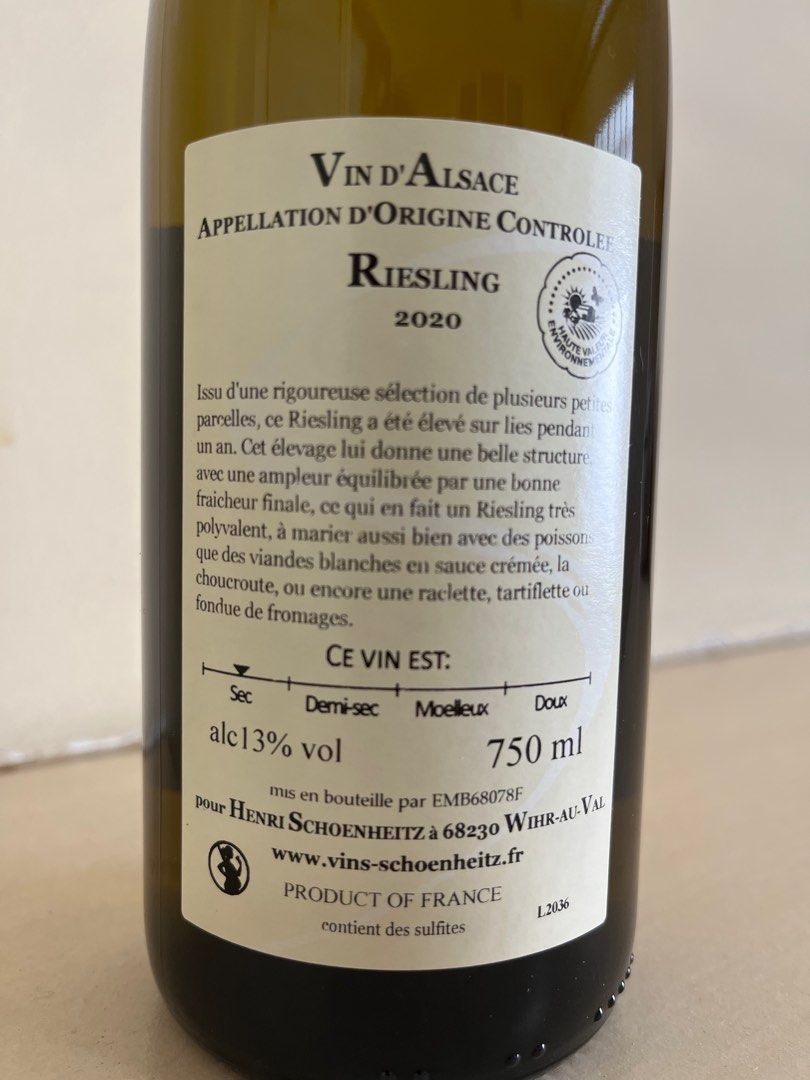 Riesling 750ml, Food & Drinks, Alcoholic Beverages on Carousell