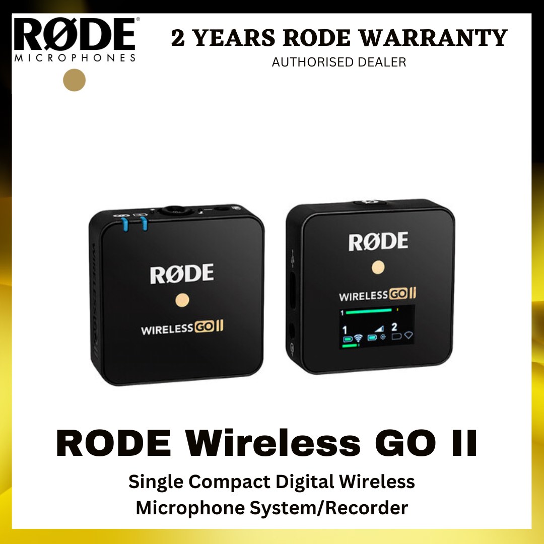 RODE Wireless GO II Wireless GO 2 Single Compact Microphone, Audio ...