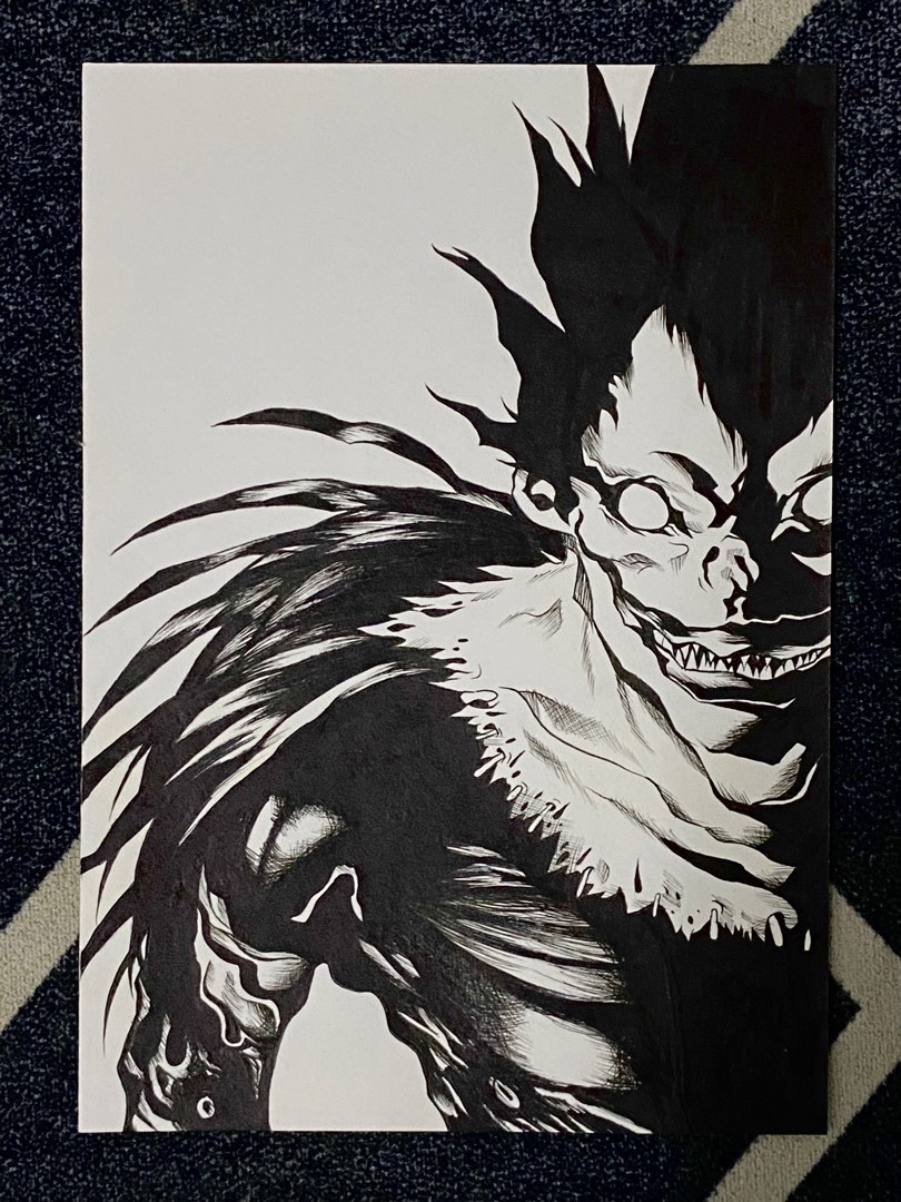 Ryuk Drawing (A5), Hobbies & Toys, Stationery & Craft, Art & Prints on ...