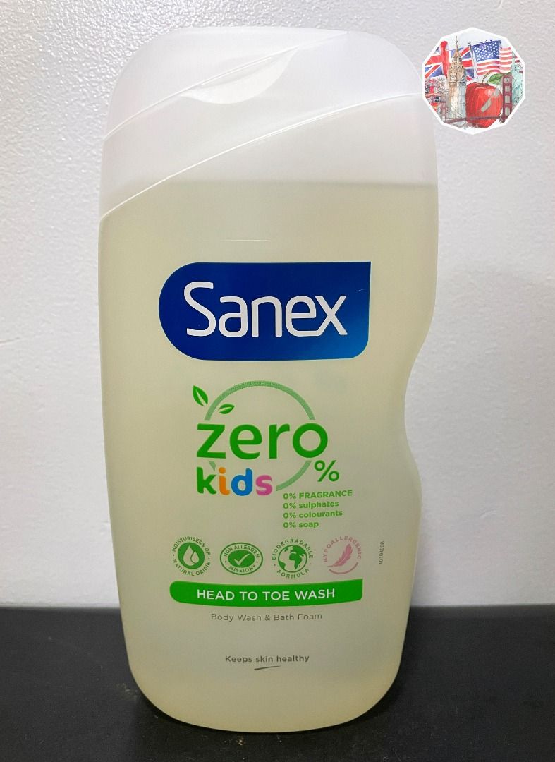 Sanex Zero % Kids Head To Toe Bodywash 450mL, Babies & Kids, Bathing ...