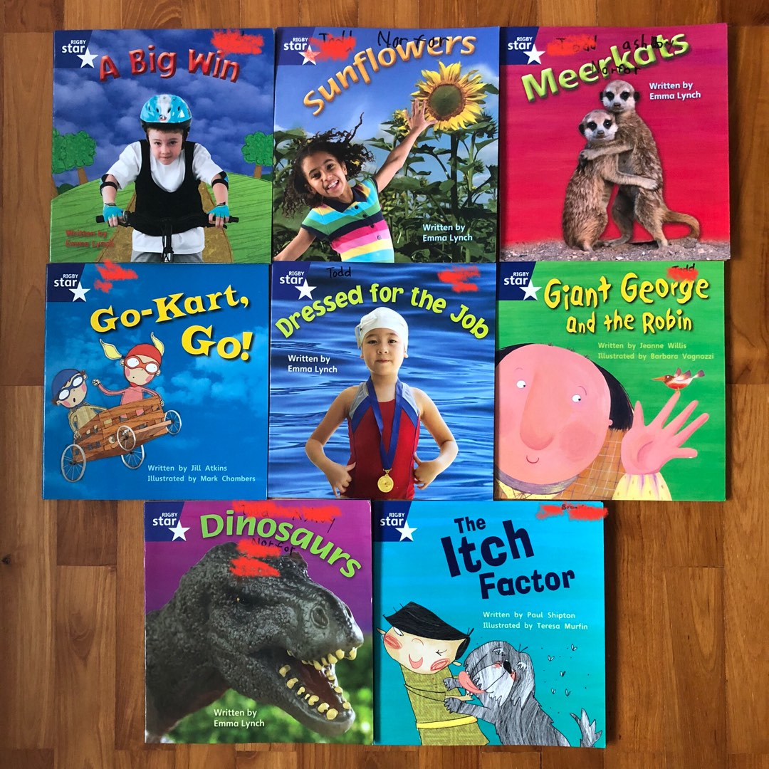 Set of 8 Rigby Star English story books phonics readers for children ...