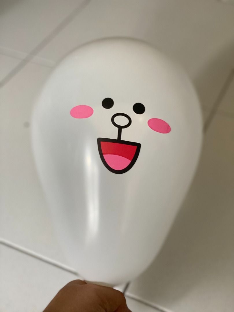 [SG In Stock!] Party balloon cute line brown bear sally cony balloon ...