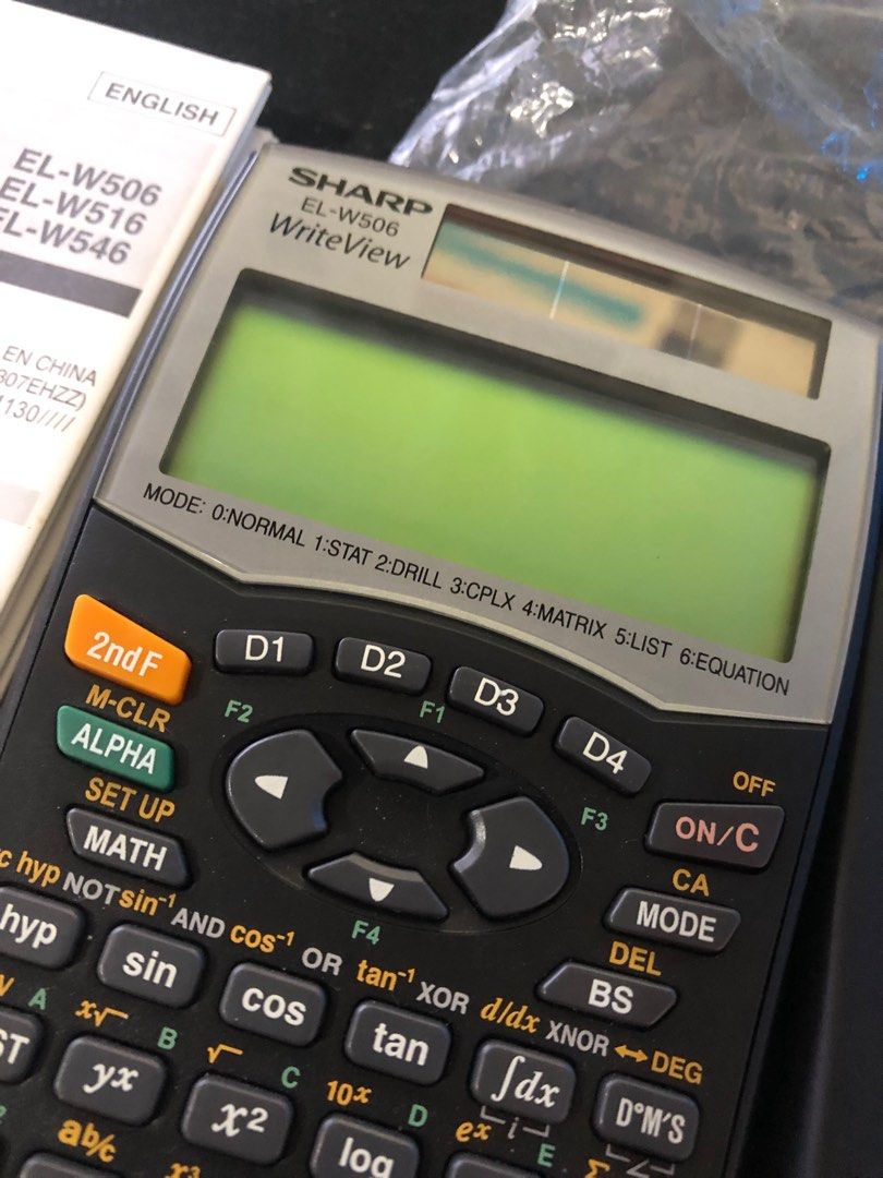 Sharp Writeview scientific calculator EL-W506, Hobbies & Toys ...