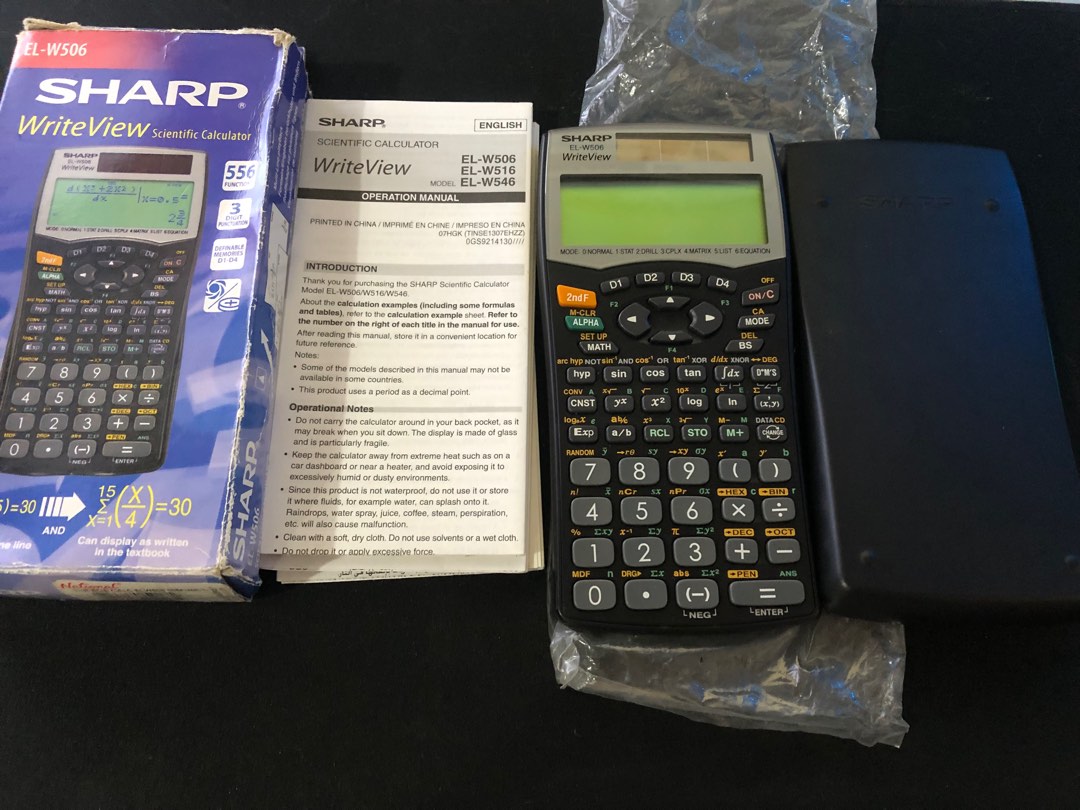 Sharp Writeview scientific calculator EL-W506, Hobbies & Toys ...