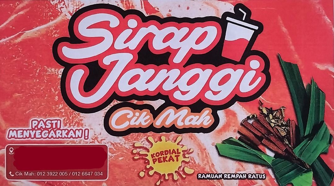 SIRAP JANGGI KORDIAL, Food & Drinks, Beverages on Carousell