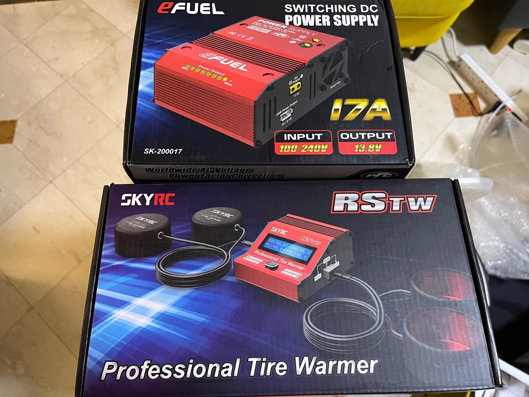 SKYRC Tire Warmer + EFUEL 17A 230W POWER SUPPLY, Hobbies & Toys, Toys & Games on Carousell
