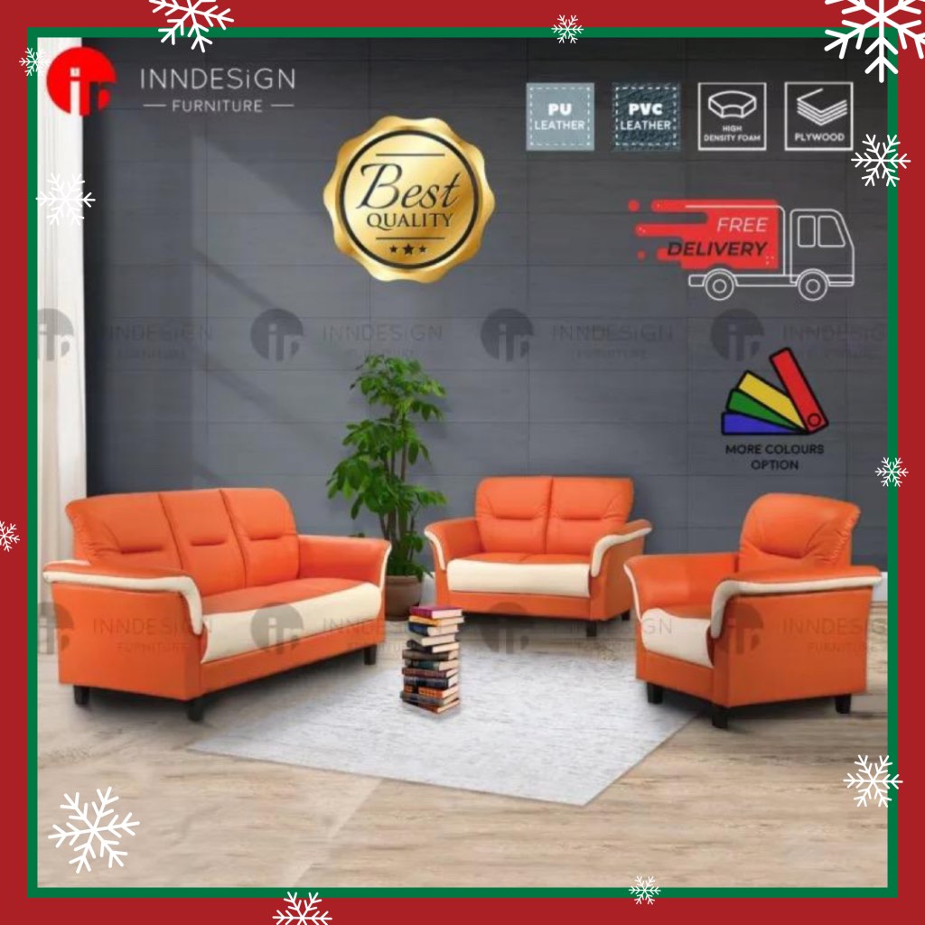 sofa 1 / 2 / 3 Seater PVC Sofa, Furniture & Home Living, Furniture ...