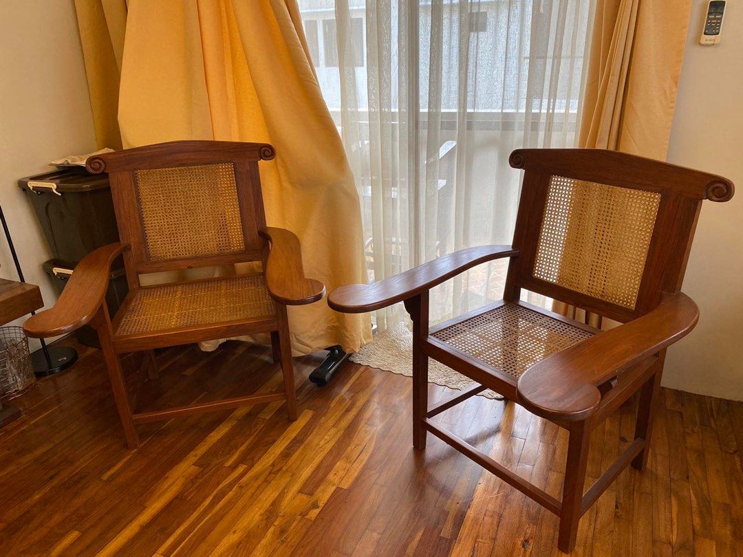 Solihiya and wooden bench and 2 armchair set, Furniture & Home Living ...