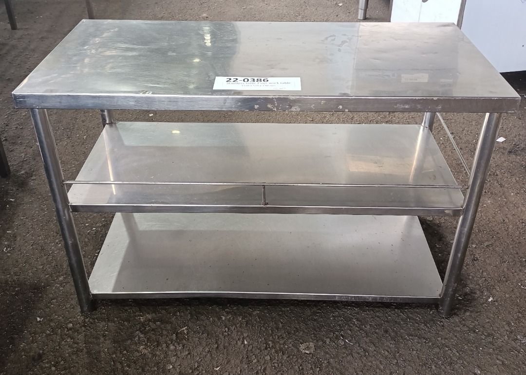 Stainless steel 3 tier work table , Furniture & Home Living ...