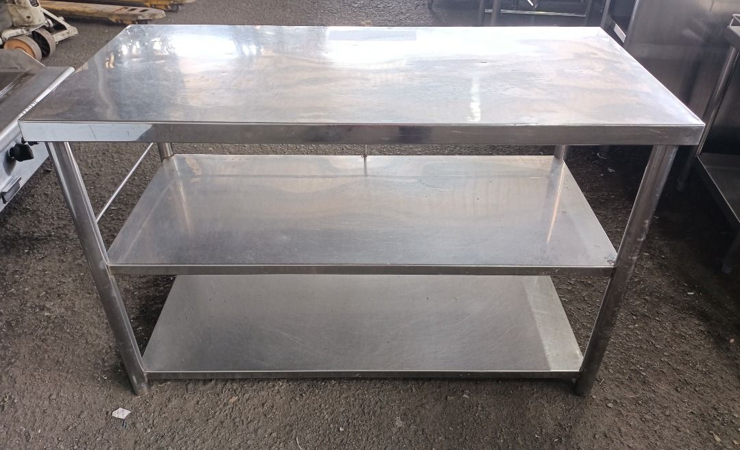 Stainless steel 3 tier work table , Furniture & Home Living ...