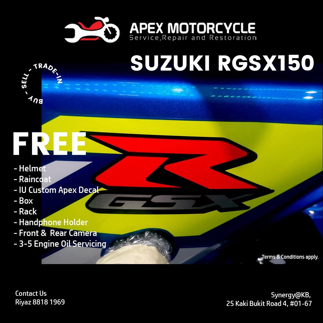 Suzuki RGSX 150, Motorcycles, Motorcycles for Sale, Class 2B on Carousell