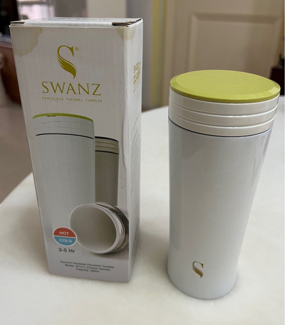 Swanz Vaccum Insulated Porcelain Tumbler (300ml), Furniture & Home ...