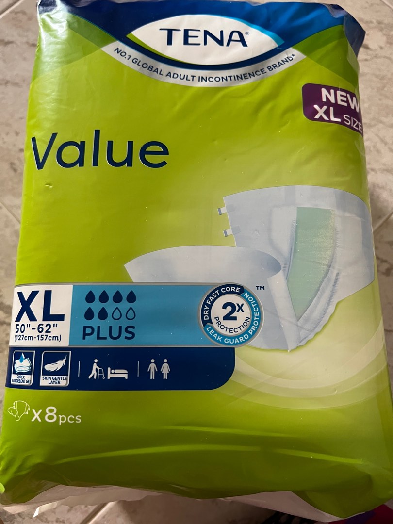 5x Tena Adult Diaper (Tape), Beauty & Personal Care, Sanitary Hygiene ...