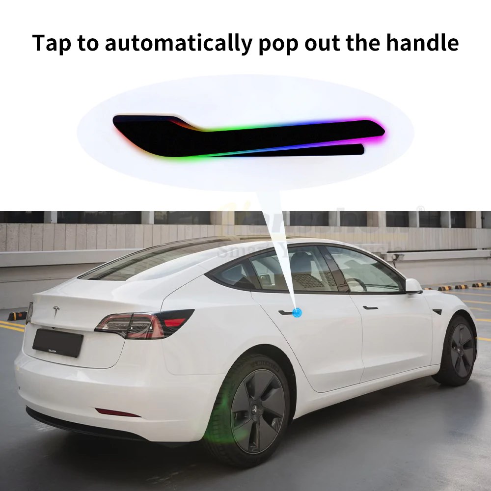 Tesla Model 3 Model Y RGB Auto Present Door Handles (4 Doors), Car ...