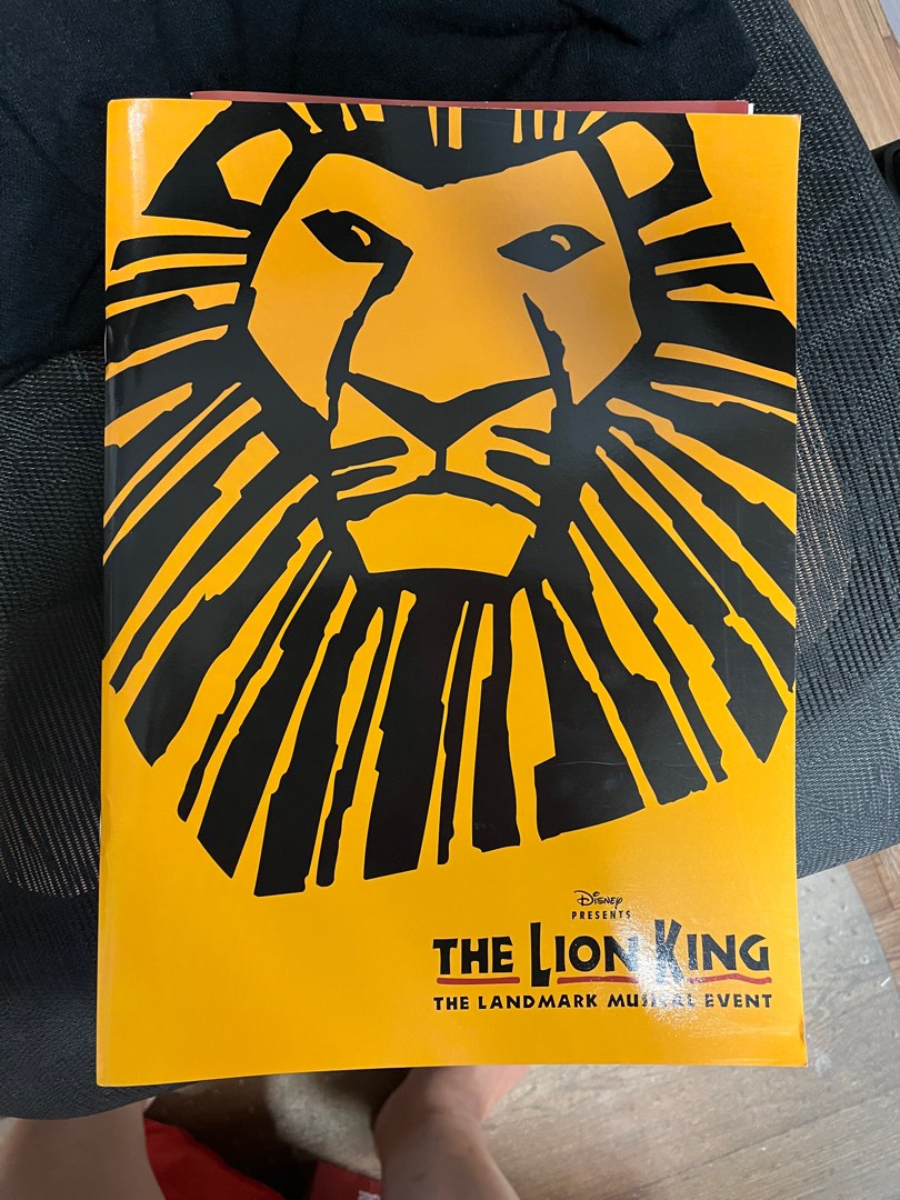 The Lion King Programme Booklet, Hobbies & Toys, Memorabilia ...