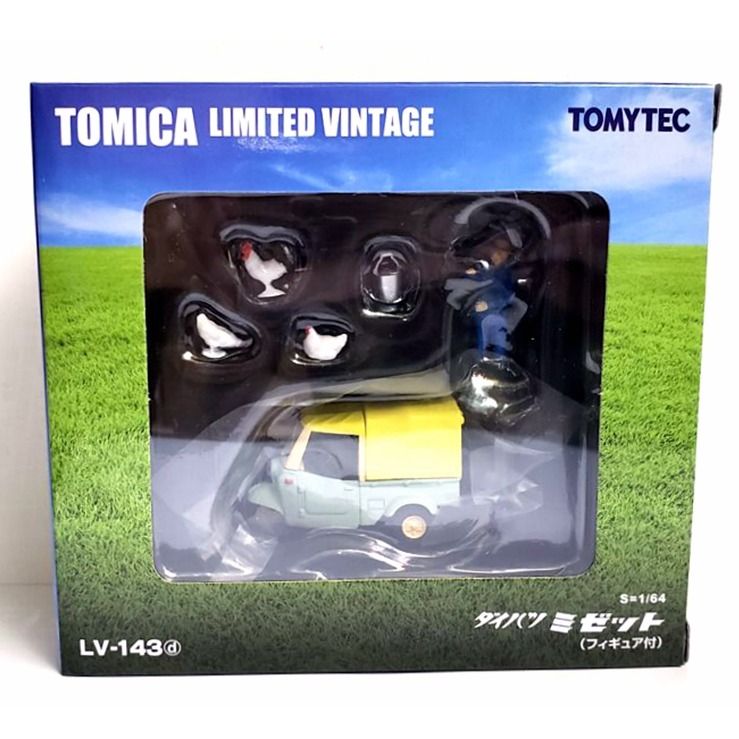 Tomica Limited Vintage LV-143d Daihatsu Midget with figure 1/64 TOMYTEC ...