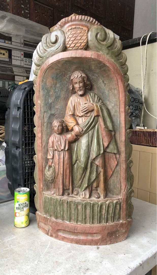 Vintage 69 x 35 cm Relleve Solid Heavy Wood, Hobbies & Toys ...