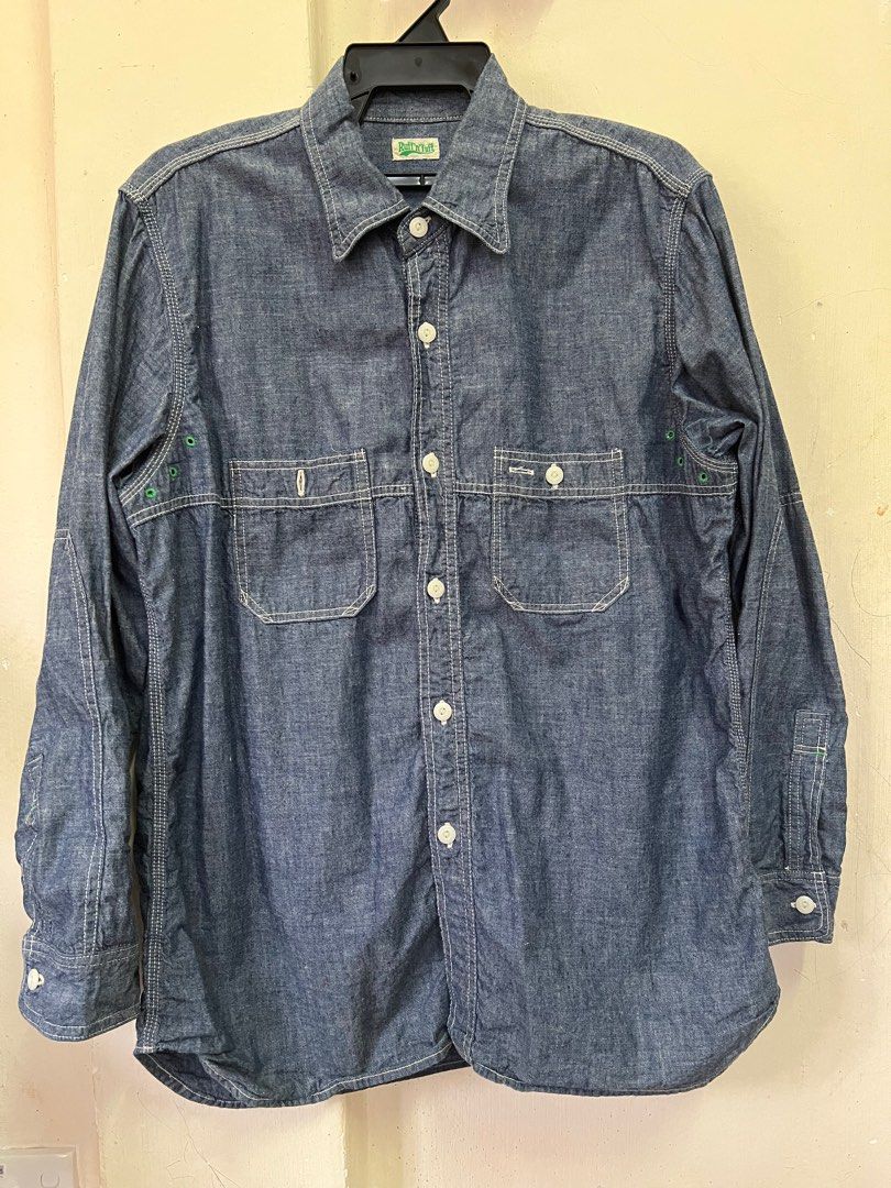 Vintage Denim Chambray Ruff n Tuff Japan, Men's Fashion, Tops & Sets ...