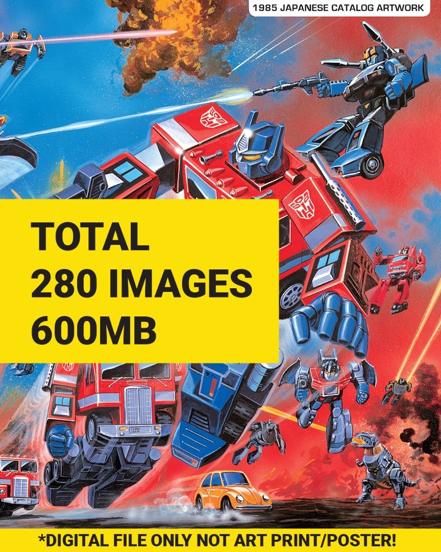Vintage G1 Transformer catalog artwork poster *DIGITAL copy only ...
