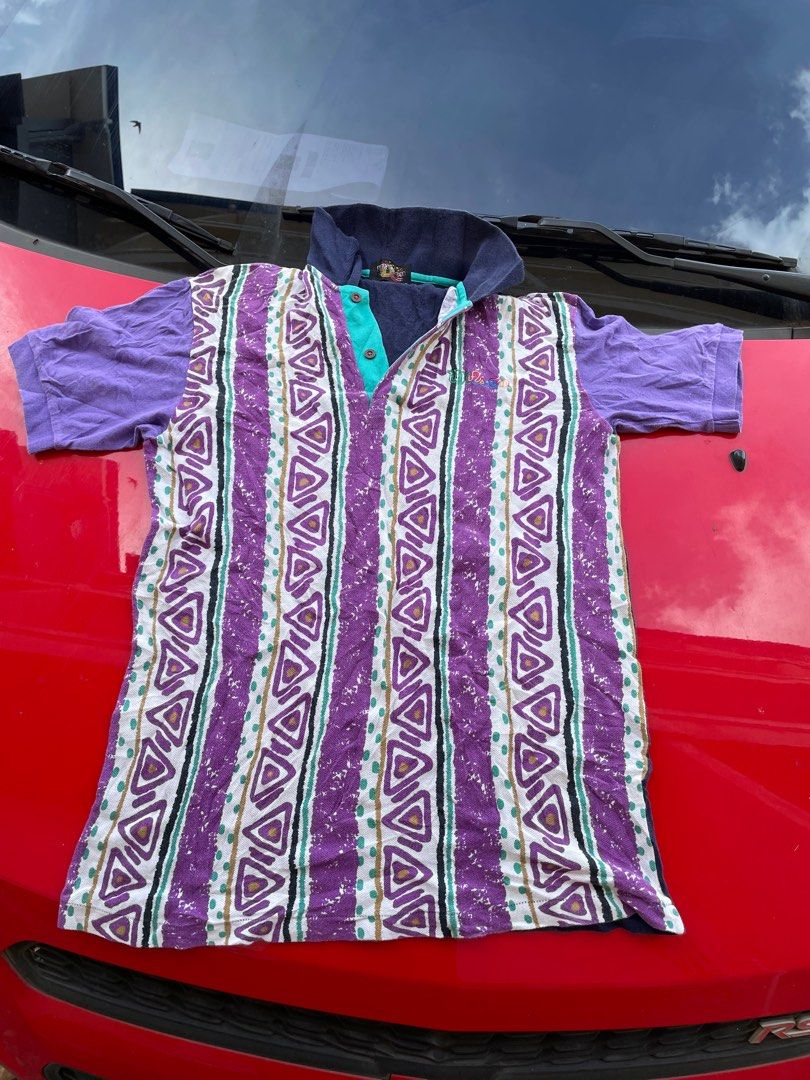 Vintage Wilson Aztec Pattern Multicolor Polo Shirt, Men's Fashion, Tops ...