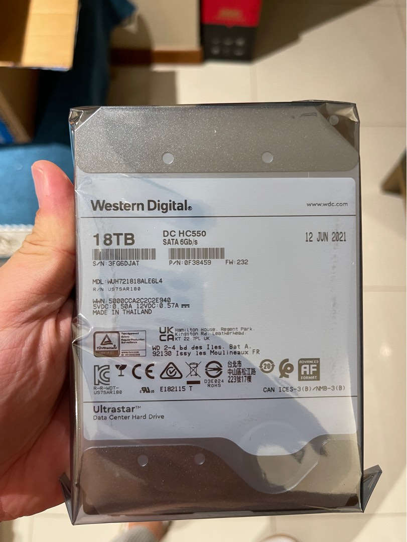WD western digital Harddisk 18TB, Computers & Tech, Parts & Accessories ...
